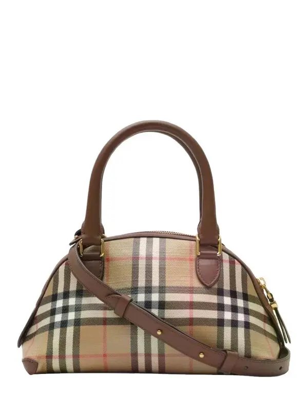 Burberry Mini Primrose Bag In Coated Cotton Canvas And Calf Leather - Brown