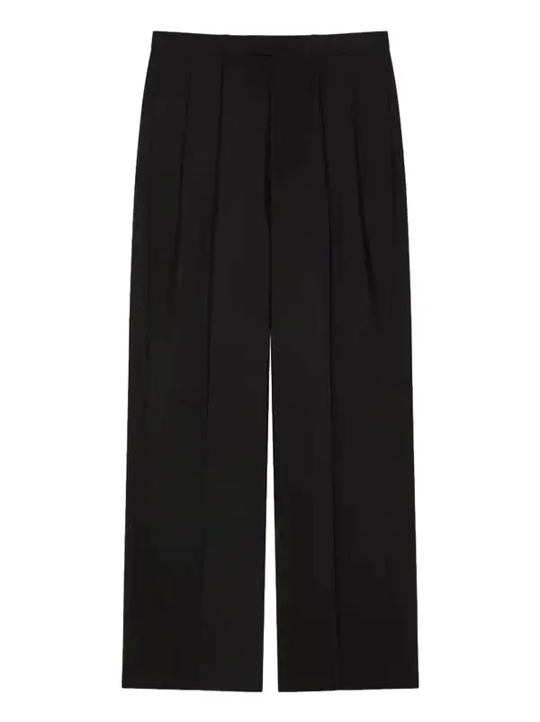 Givenchy Pleated Wool-blend Trousers - Black