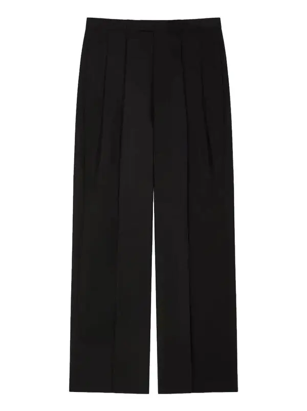Givenchy Pleated Wool-blend Trousers - Black