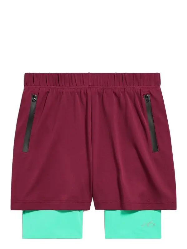 Balenciaga Techwear Layered Shorts - Red