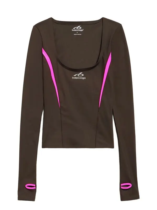 Balenciaga Techwear Fitted Long Sleeve Top - Green