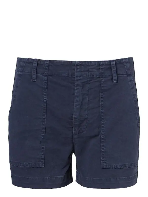 NILI LOTAN Cotton Blend Shorts - Blue