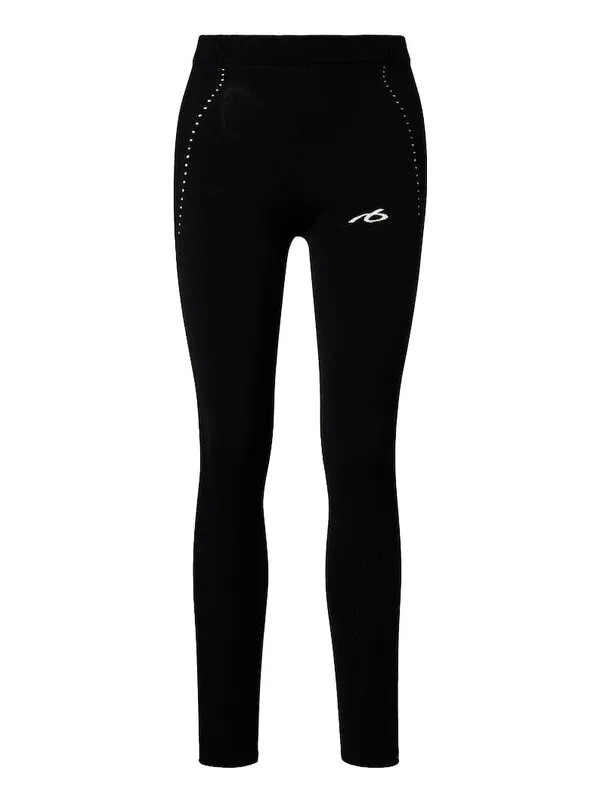 Balenciaga Jersey Leggings - Black