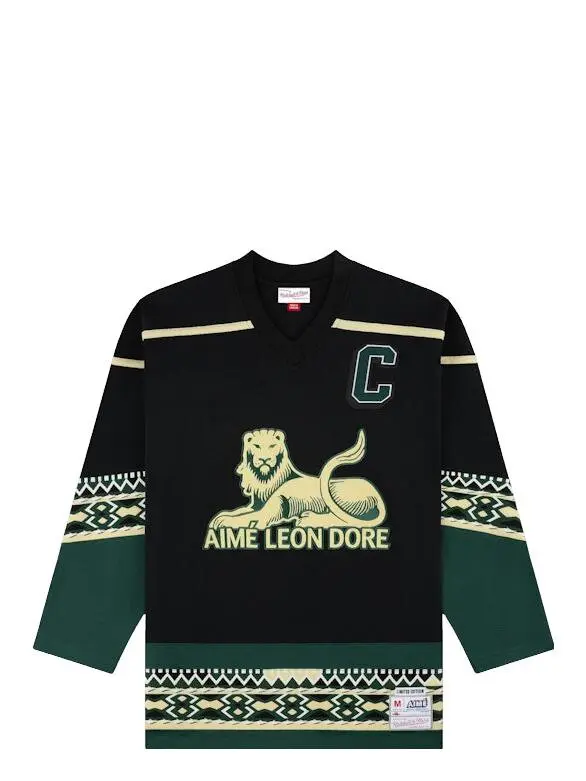Aimé Leon Dore X Mitchell & Ness Artisan Hockey Jersey - Black