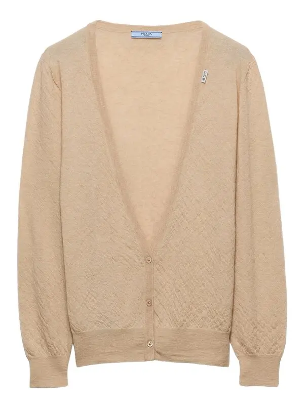 Prada Cashmere Cardigan - Neutral