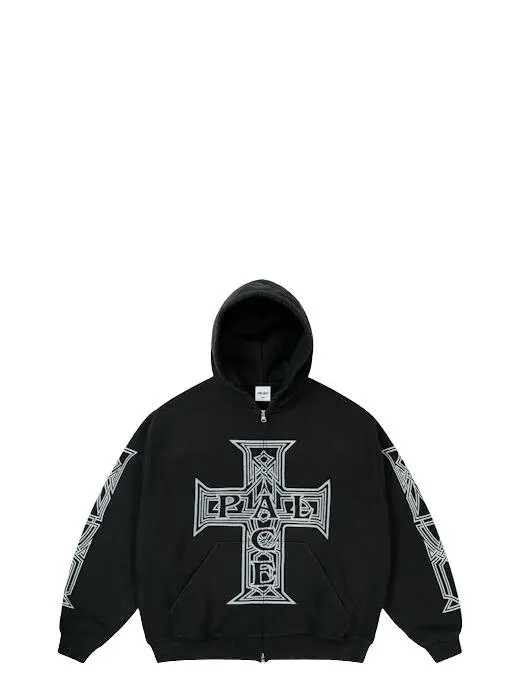 PALACE Y So Cross Pigment Hoodie - Black