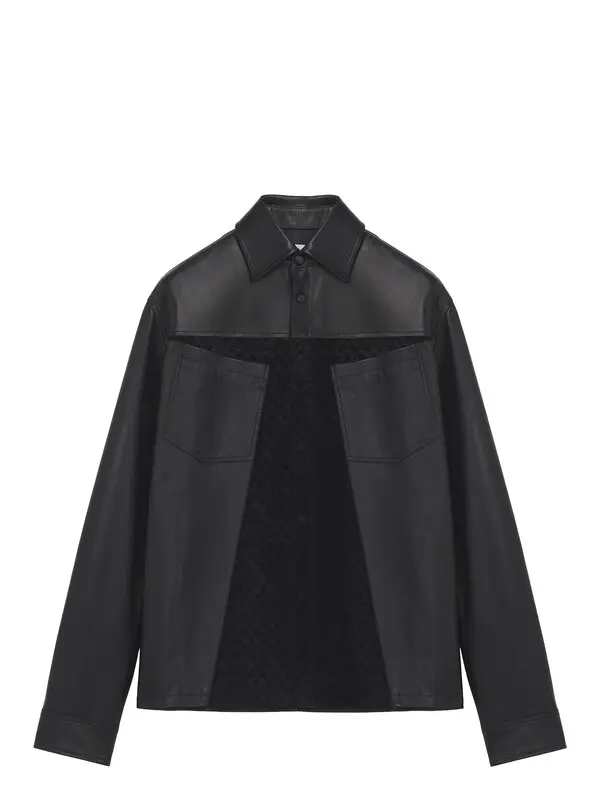 Alexander McQueen Leather Overshirt - Black