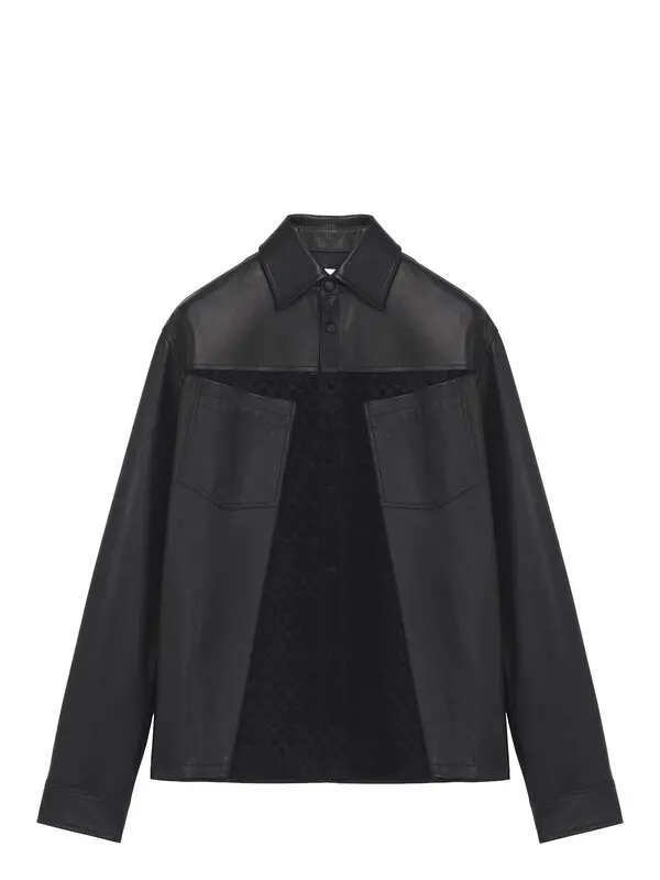 Alexander McQueen Leather Overshirt - Black