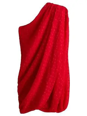 H&m X Stella Mccartney Draped One-shoulder Dress - Red
