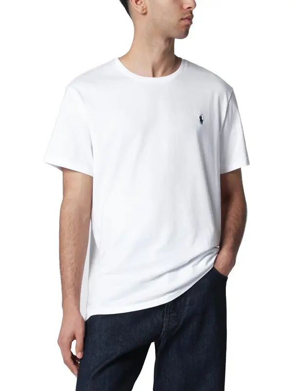 Polo Ralph Lauren T-shirt In Cotton Custom Slim-fit - White