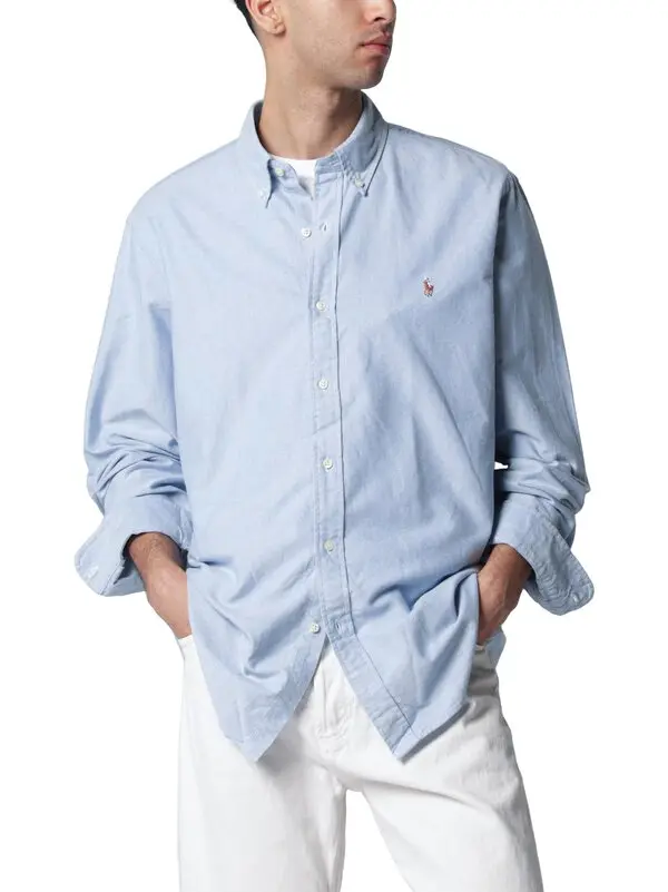 Polo Ralph Lauren Oxford Shirt Custom-fit - Light Blue