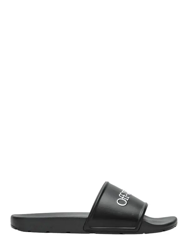 OFF-WHITE™ Slides With Embossed Logo - Black
