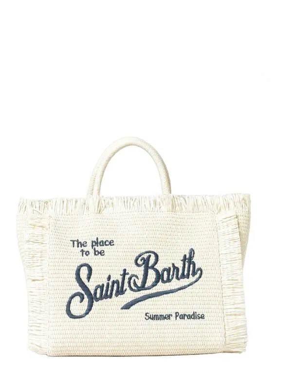 MC2 SAINT BARTH Woven Tote Bag - White