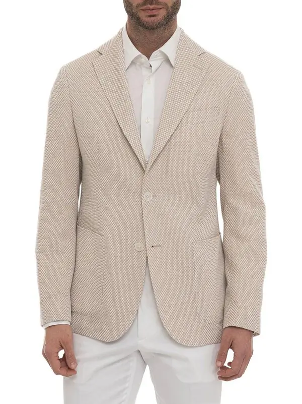 BOSS Textured Blazer - Nude