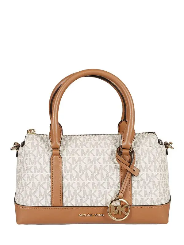 Michael Kors Monogram Top Handle Bag - White