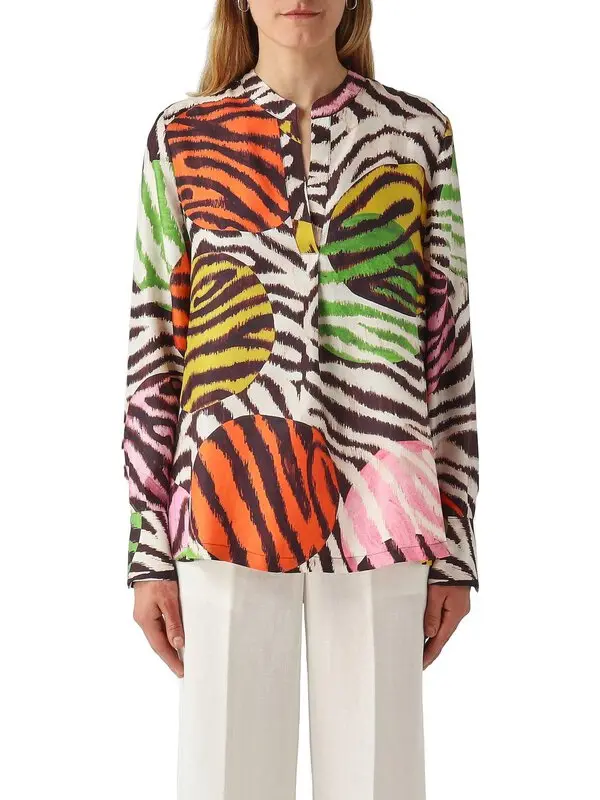 Malìparmi Zebra And Polka Dot Print Viscose Blouse - Multicolor