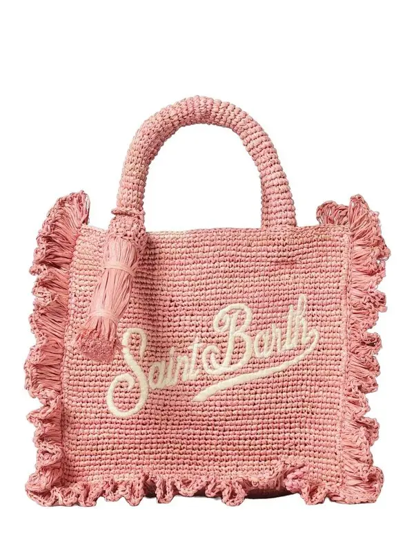 MC2 SAINT BARTH Raffia Mini Bag - Pink