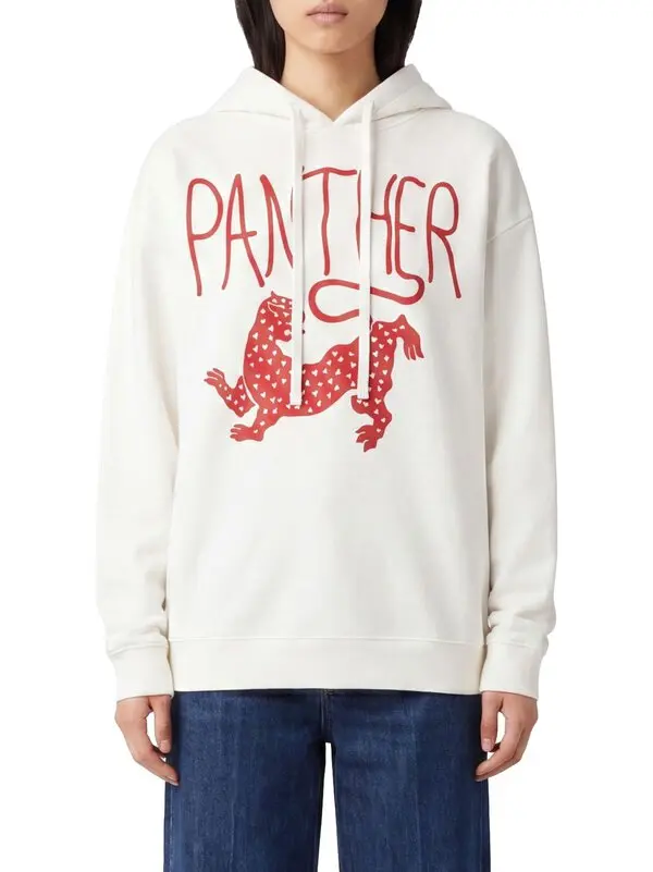 Valentino Garavani Panther Graphic Hoodie - White