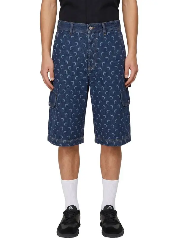 MARINE SERRE Denim Shorts - Blue