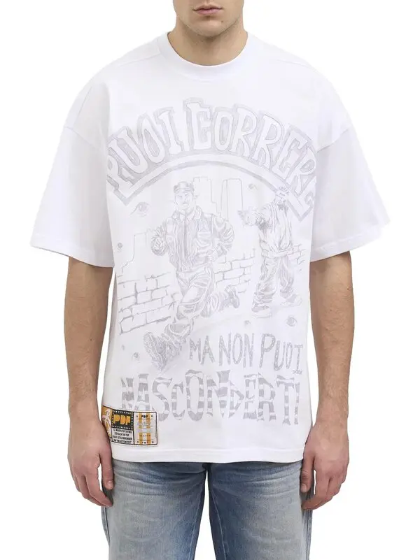 PDF Printed Cotton T-shirt - White
