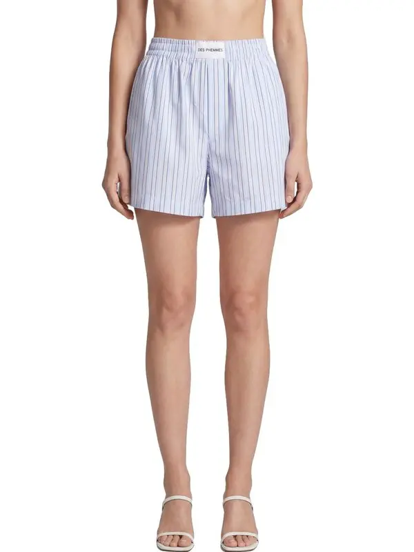 DES_PHEMMES Striped Shorts - Blue