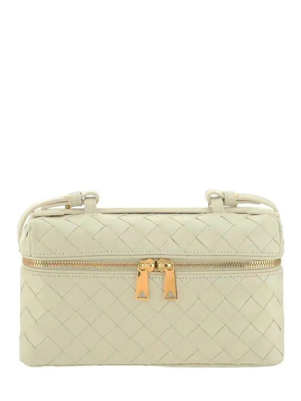Bottega Veneta Woven Leather Vanity Case - White