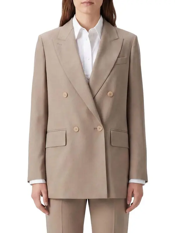 Max Mara Tailored Double Breasted Jacket - Brown