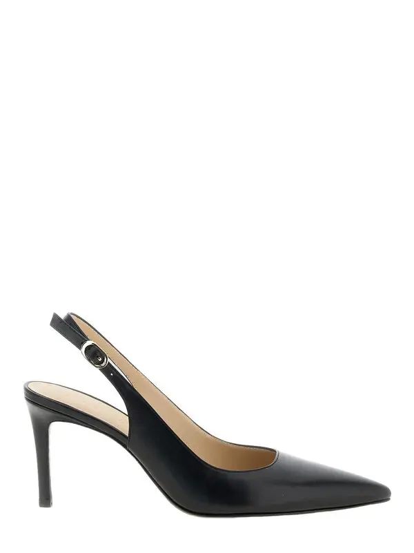 STUART WEITZMAN Slingback Stiletto Heel Court Shoes - Black