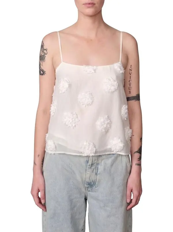 HERSKIND Embellished Strappy Top - White