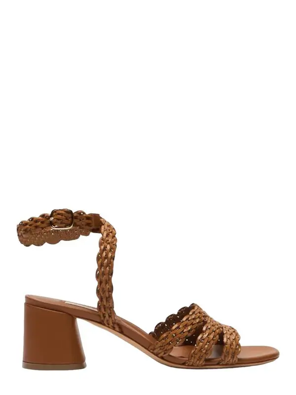 Casadei Braided High Heel Sandals - Brown