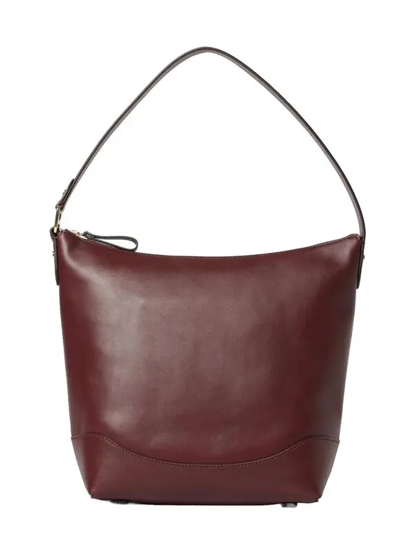 Ralph Lauren Leather Shoulder Bag - Burgundy