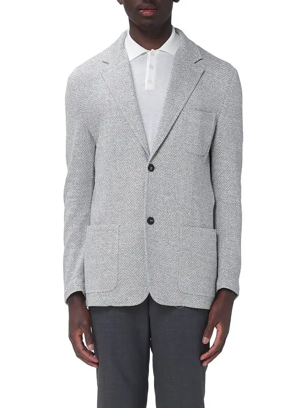 BALLANTYNE Single-breasted Cotton Blazer - Grey