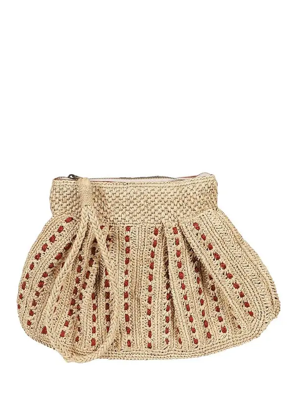 IBELIV Woven Raffia Clutch - Brown
