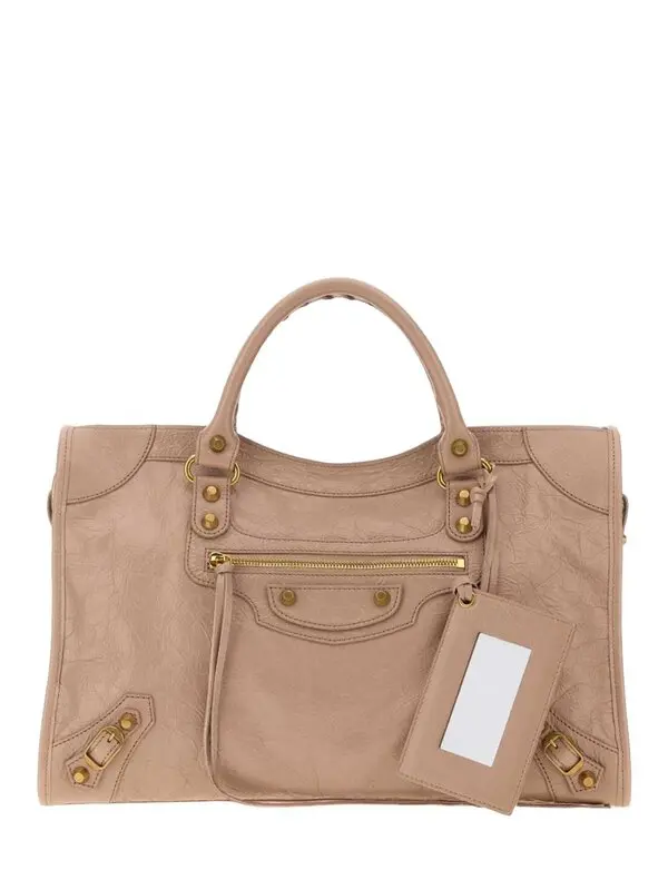 Balenciaga Le City Arena Lambskin Leather Bag - Pink