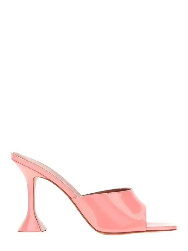 Amina Muaddi Lupita Croc-effect Leather Mules - Peach