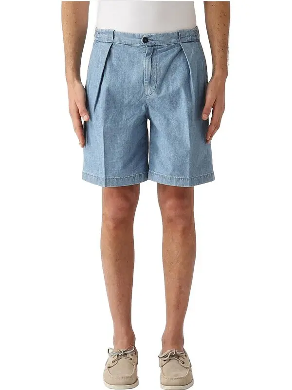 BRIGLIA 1949 Cotton Shorts - Denim
