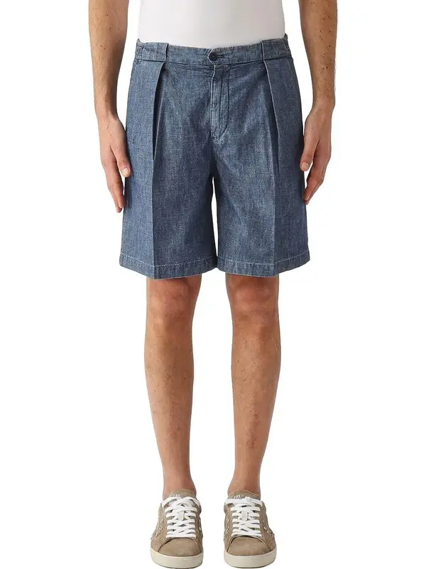 BRIGLIA 1949 Cotton Shorts - Denim