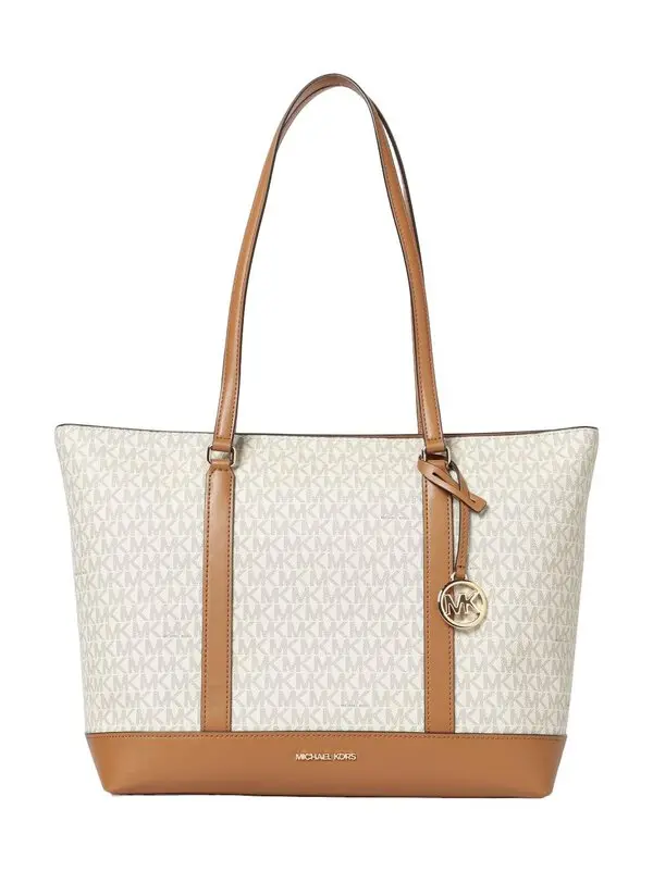 Michael Kors Logo Monogram Tote Bag - Beige