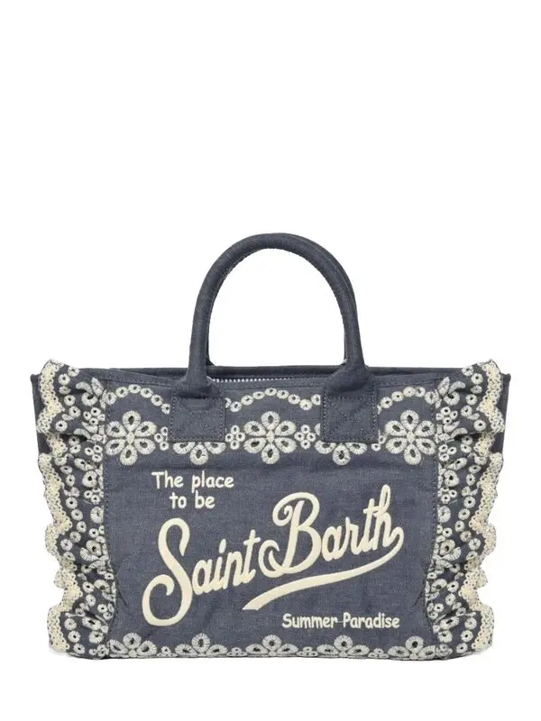 MC2 SAINT BARTH Colette Cotton And Sangallo Bag - Denim