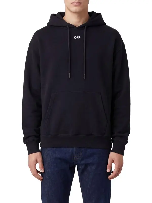 Off-White Off" Logo Hoodie - Black