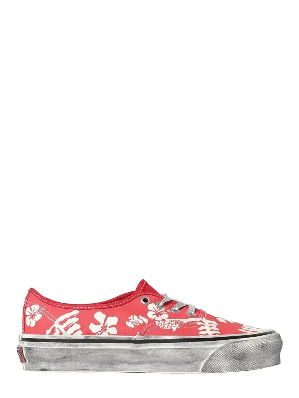 VANS Lx Authentic 44 Worn And Printed Canvas Sneakers - Red