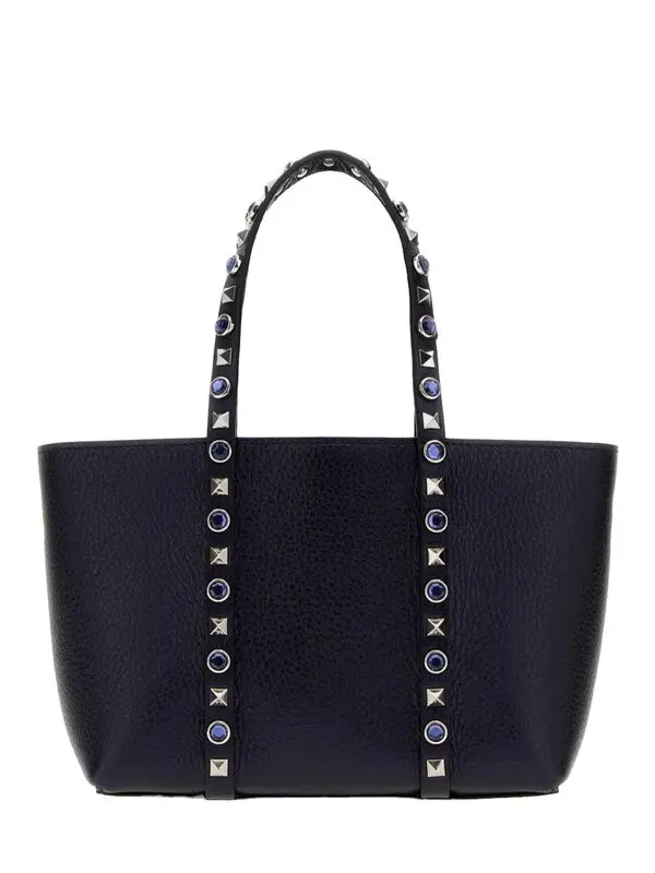 Valentino Garavani Rockstud Mini Handbag With Crystals - Blue