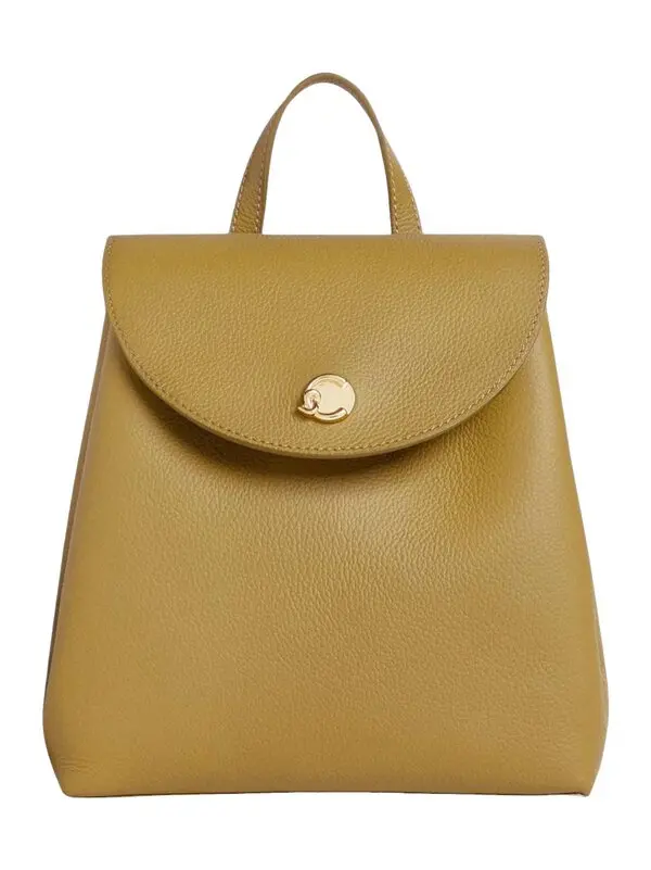 COCCINELLE Grained Leather Backpack - Green