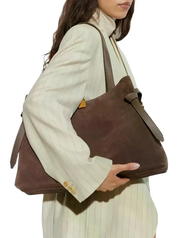 Yuzefi Gyoza Suede Tote Bag - Brown