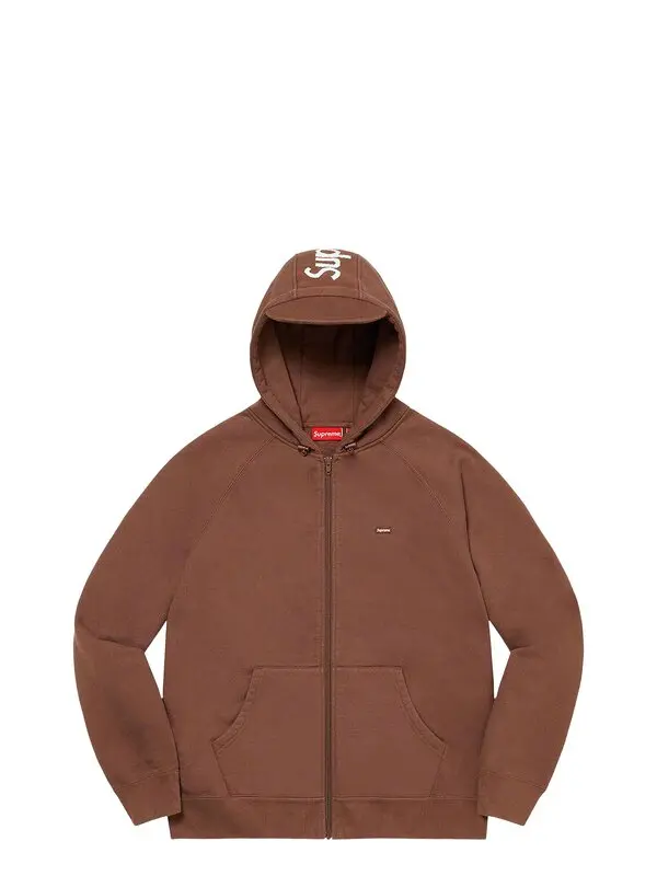 Supreme Brim Zip Up Hooded Sweatshirt - Brown