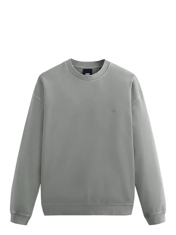 Kith Crystal Wash Interlock Vintage Crewneck - Grey