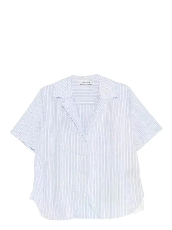 Dice Kayek Striped Broderie Anglaise Shirt - Blue