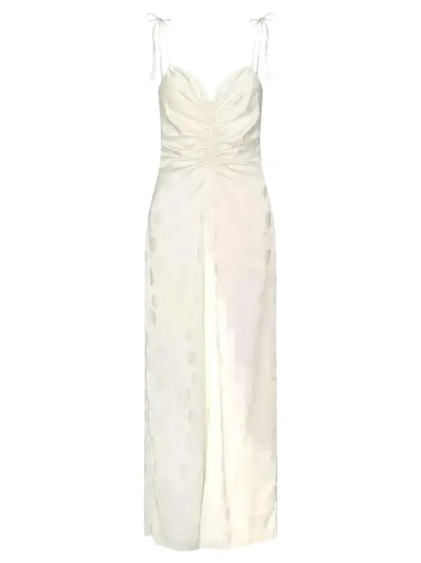ROTATE BY BIRGER CHRISTENSEN Drapy Slip Maxi Dress - Neutrals