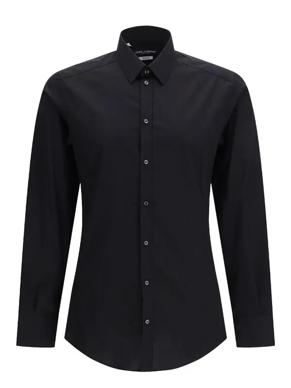 Dolce & Gabbana Stretch Poplin Shirt - Black
