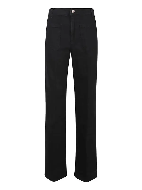 Victoria Beckham Alina Stretch Jeans In Washed - Black